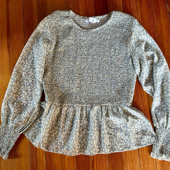 Petal & Pup | Tops | New Petal Pup Blue Floral Blouse | Poshmark
